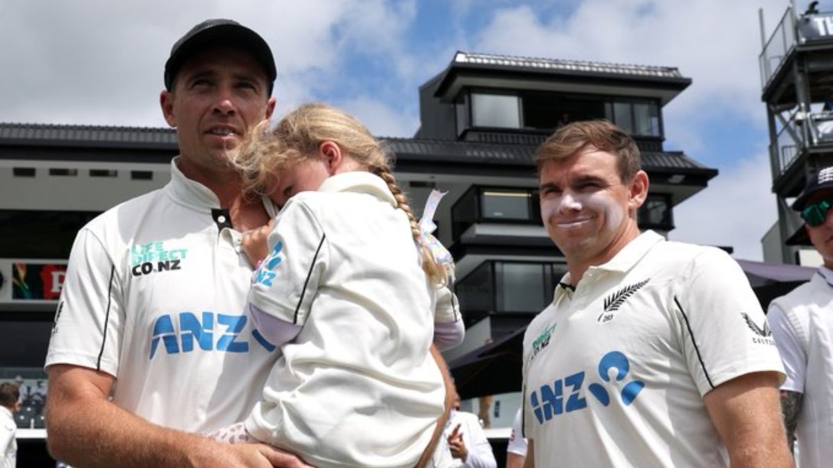 Tim Southee Retirement: निवृत्तीनंतर टीम साऊदी झाला भावूक, मुलीला कडेवर ...